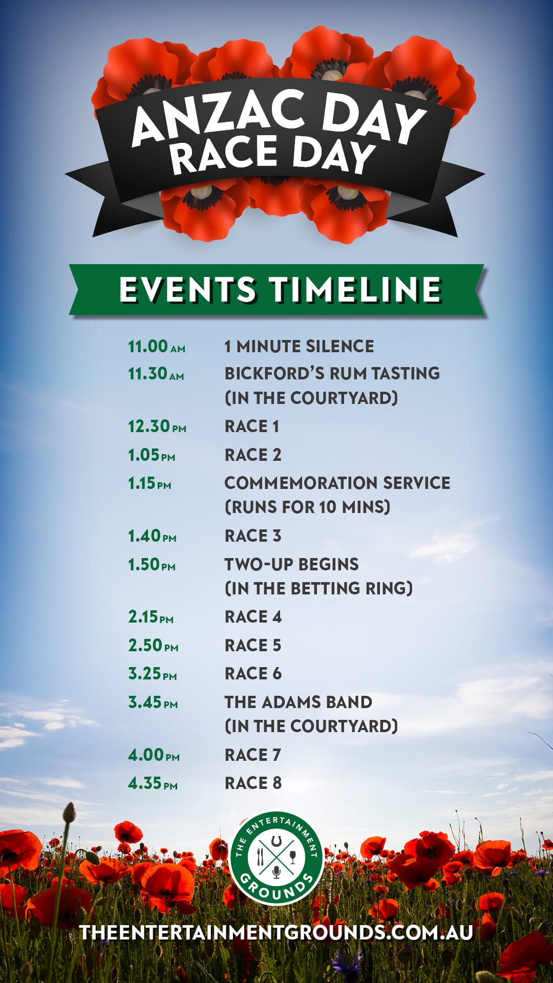 Anzac Day 2025 -25 April 2025 | The Entertainment Grounds